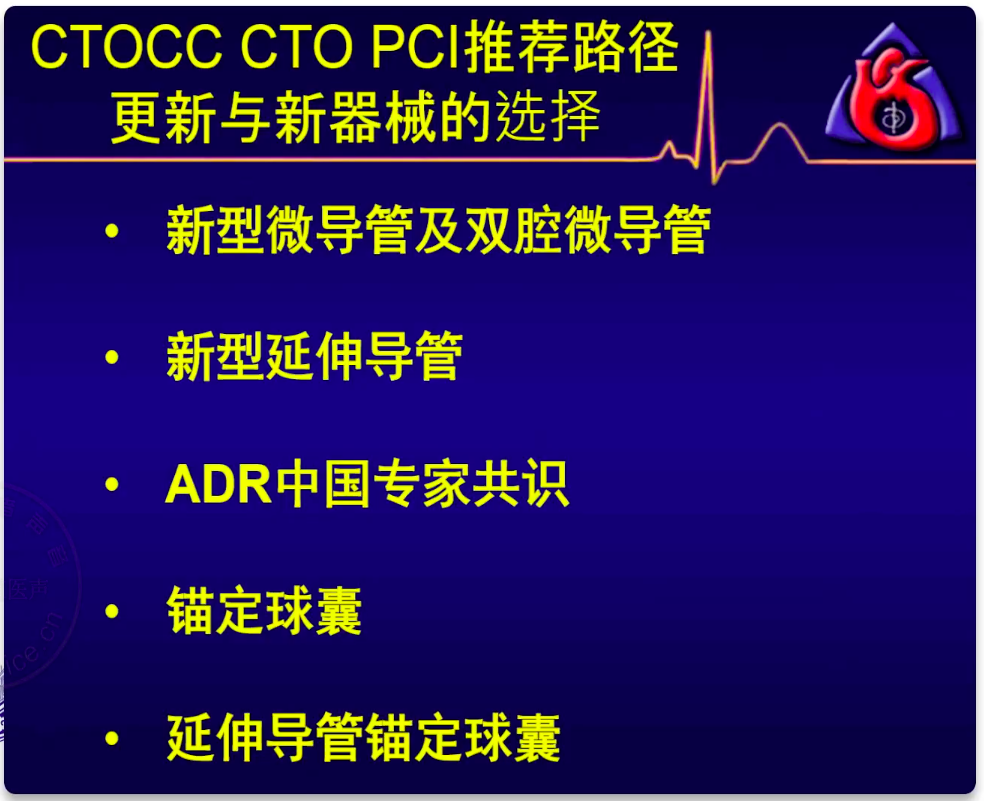 CTOCC 2021 | 葛均波：CTOCC CTO PCI推荐路径更新与新器械的选择 -- 严道脑血管网